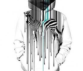 3d Zebra Print Fashion Stylish Hood For Mens,3d Printed Hood on Luulla