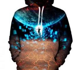 3d Men Touch Planet Print Fashion Stylish Hood For Mens,3d Printed Hood ...