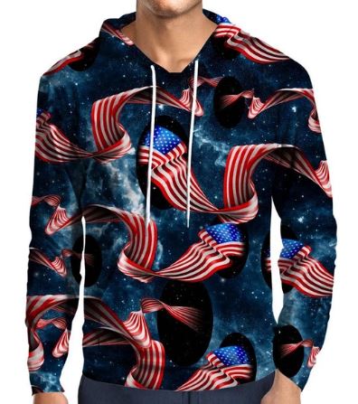 3d American Flag Parts Print Fashion Stylish Hood For Mens,3d Printed ...