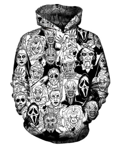 New 3D Horror Faces Print Fashion Stylish Hood For Mens,3D Printed Hood ...