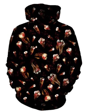 3d Horror Bloody Teeths Print Fashion Stylish Hood For Mens,3d Printed ...